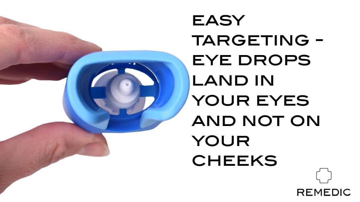 Benefits of using an eyedrop-guide for administrating eye drops - Remedic